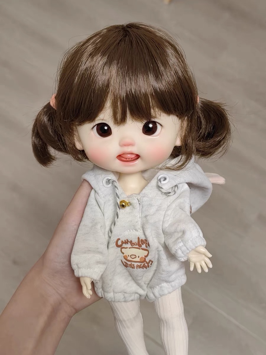 Bjd Big Head diandian Blythe Qbaby วิกผมตุ๊กตาอุปกรณ์เสริมผมผ้าไหมนม ...