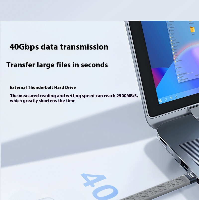 Pd 240W USB4.0 Gen3 FPC สาย 5A USB C ถึง Type C Fast สายชาร์จ 8K 40Gbps ...