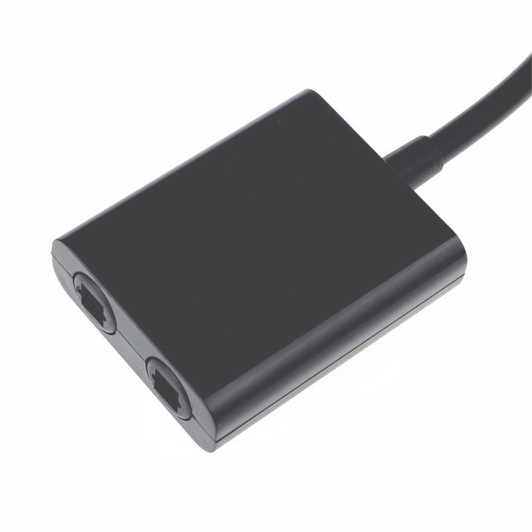 1 ถึง 2 Digital SPDIF Optical Audio Splitter 2 Way Toslink Splitter ...