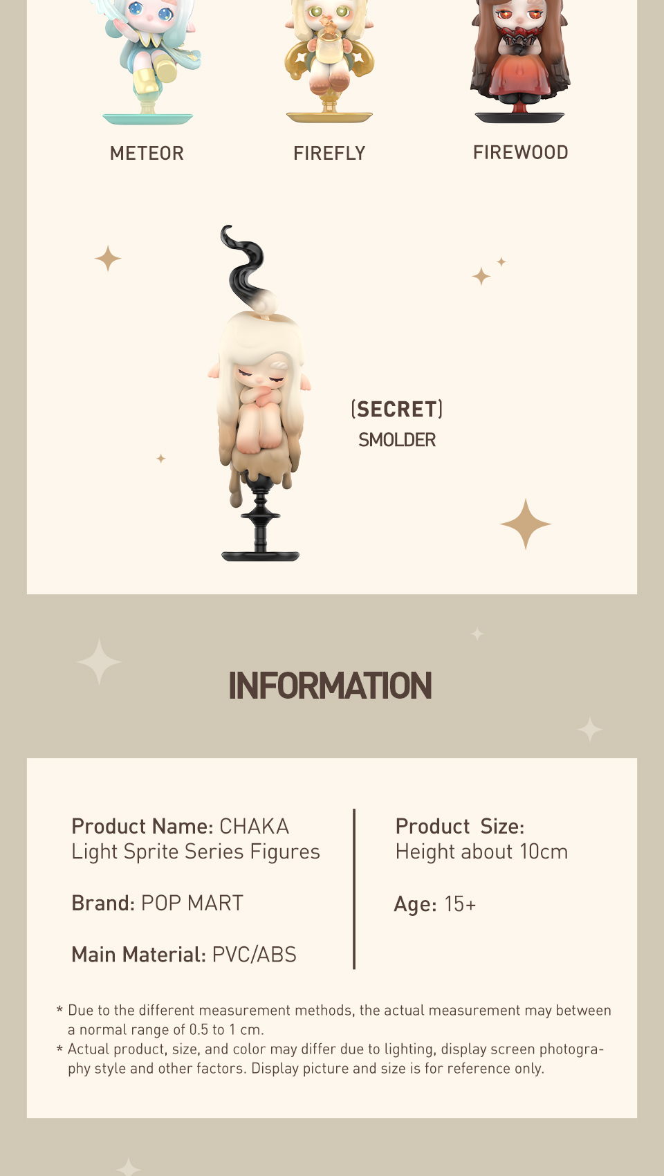 POP MART CHAKA Light Sprite Series Figures Blind Box (Whole set ...