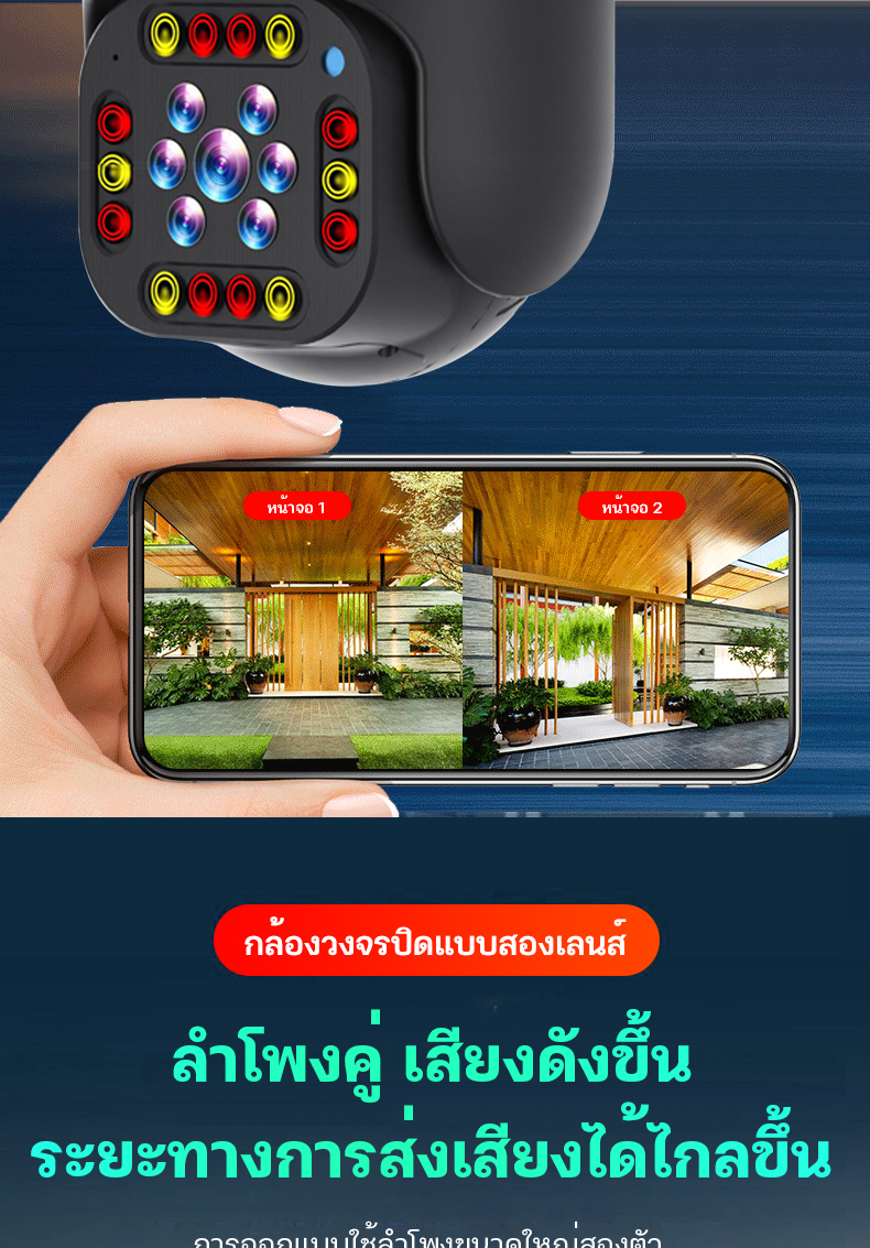 AOQU ของแท้ โปรจัดเต็ม 4G/WIFI 8MP CCTV กล้องวงจรปิด ใส่ชิม 4G ไร้สาย 2 ...