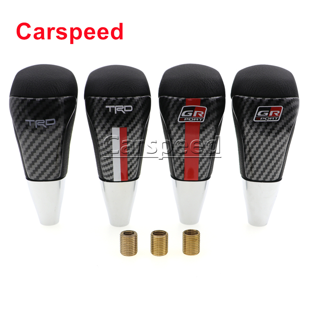 Trd GR Sport Racing คาร์บอนหนังเกียร์ Shift Knob สําหรับ Toyota GT86 GR ...