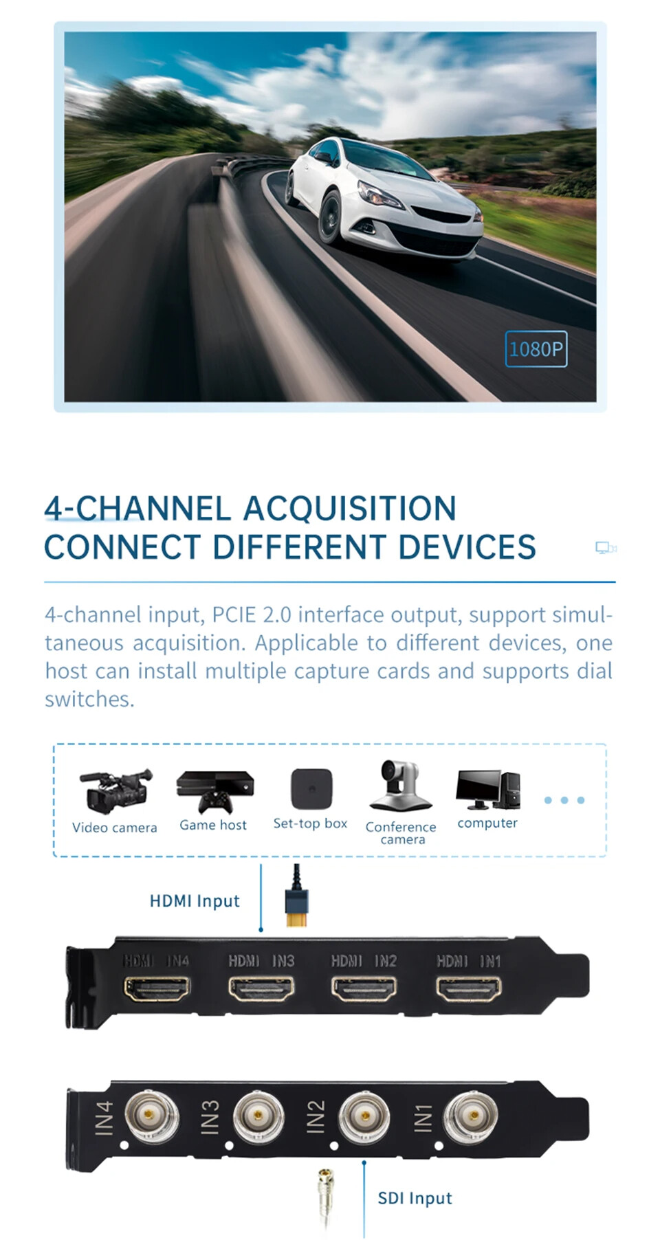 ⭐Unisheen HD Video Capture Card Box Zoom 1080p OBS Vmix Wirecast ...
