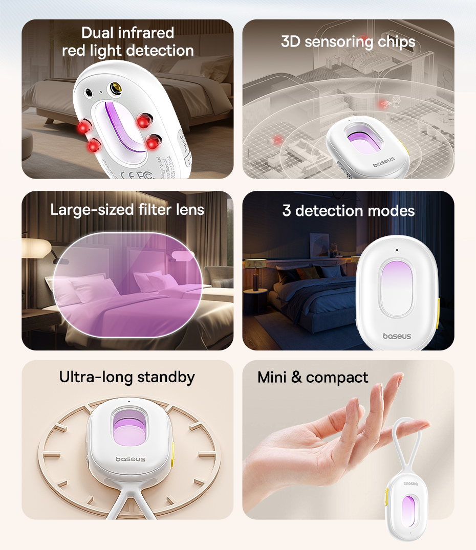 Baseus Heyo Series Mini Anti-Candid Camera Detector Travel Hotel มือถือ ...