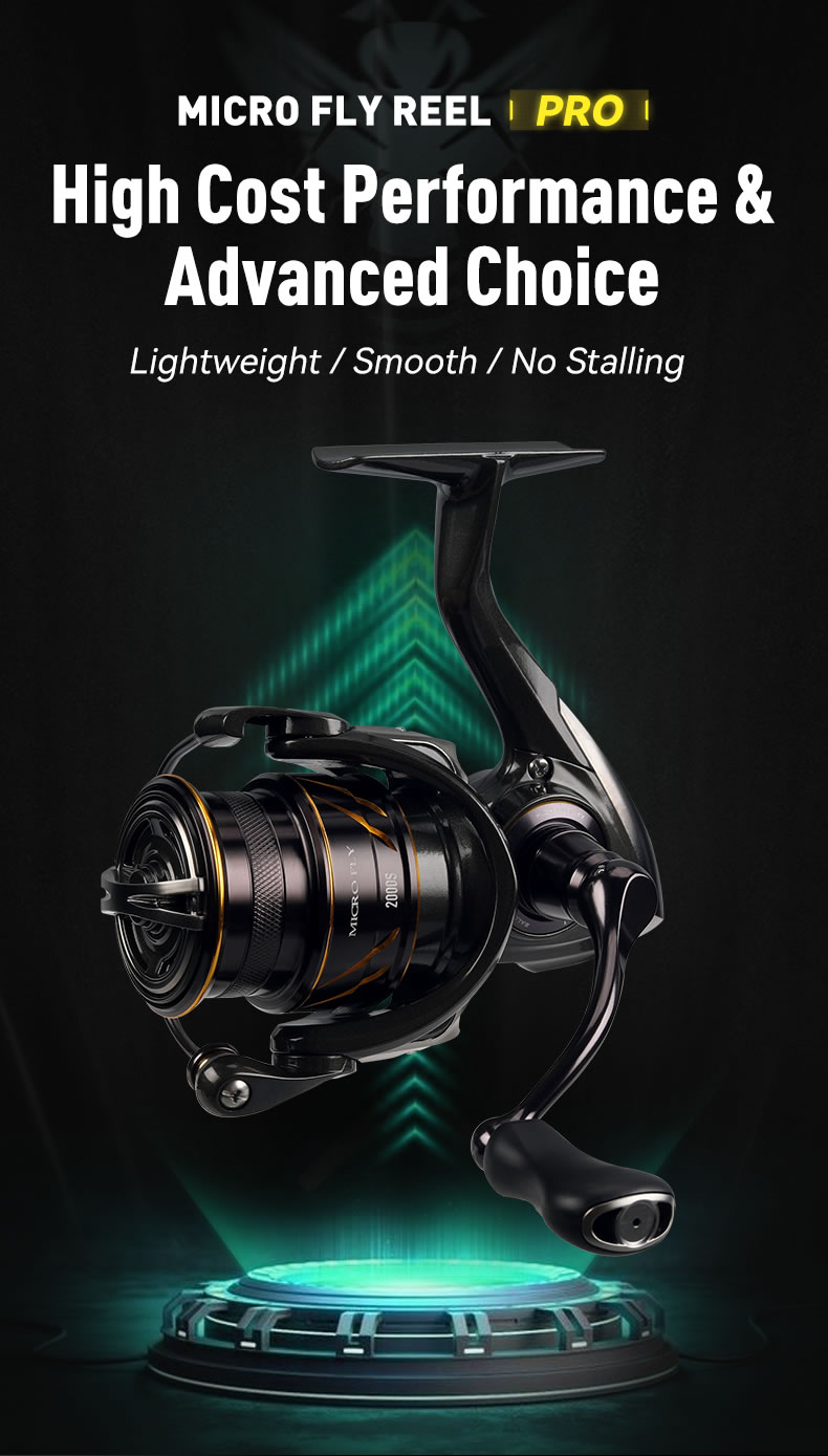 Kingdom MICRO FLY 2024 Spinning Fishing Reel 800 1000 1000S 2000S ...