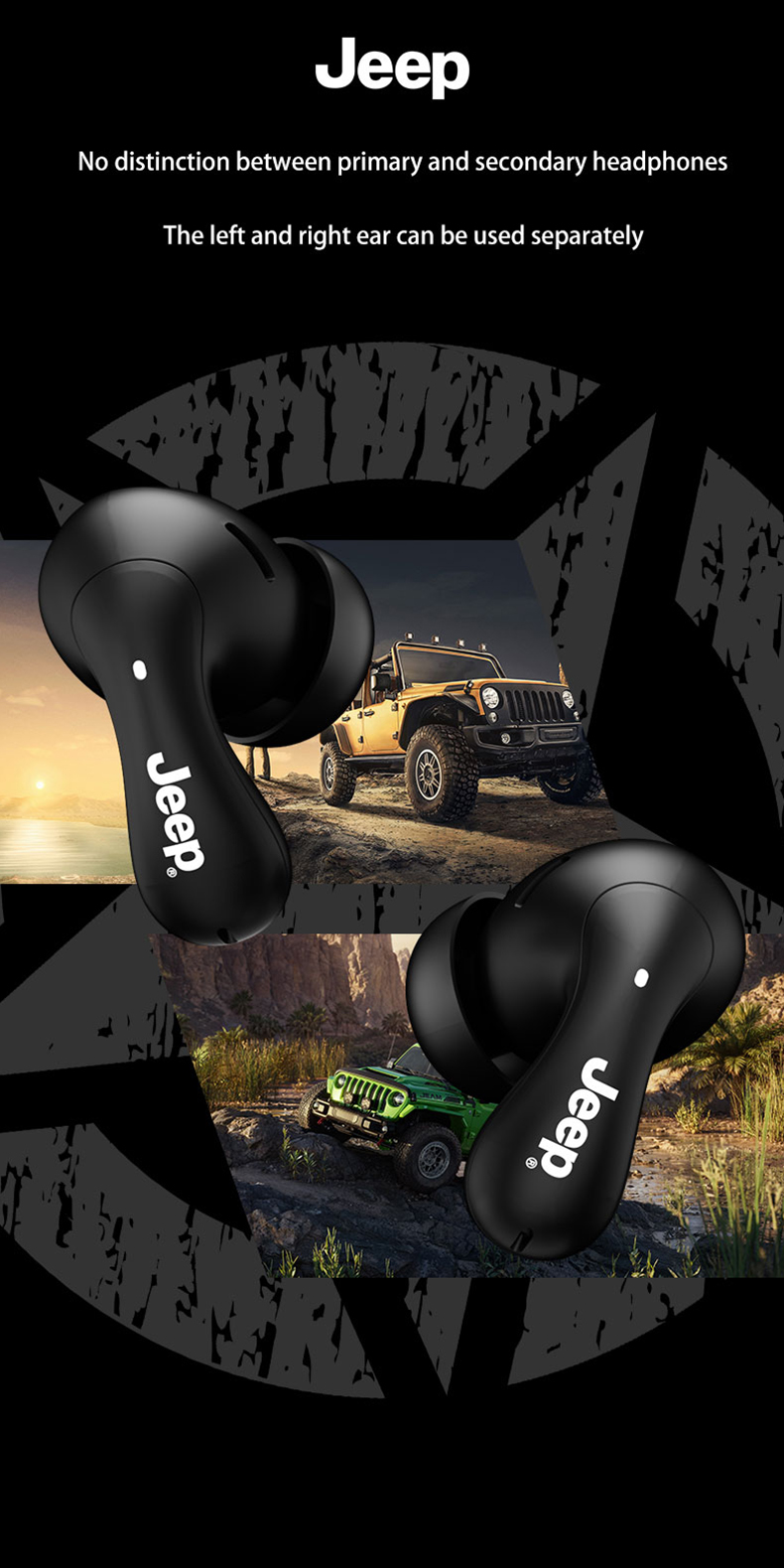 Jeep EW121 หูฟังบลูทูธ เสียงดี HD Calls โทรคุยชัด บลูทูธ 5.4 จับคู่เร็วหูฟังบลูทูธ พร้อมไมโครโฟน ...