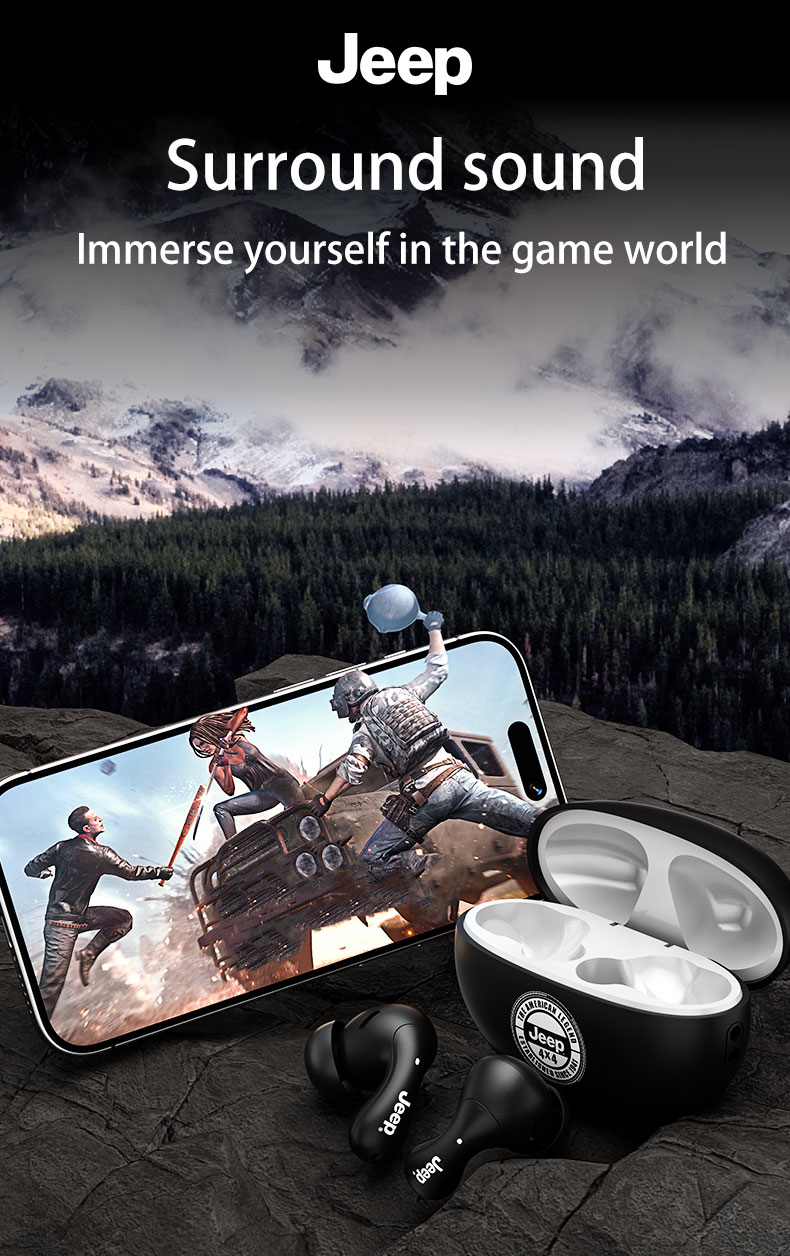 Jeep EW121 หูฟังบลูทูธ เสียงดี HD Calls โทรคุยชัด บลูทูธ 5.4 จับคู่เร็วหูฟังบลูทูธ พร้อมไมโครโฟน ...