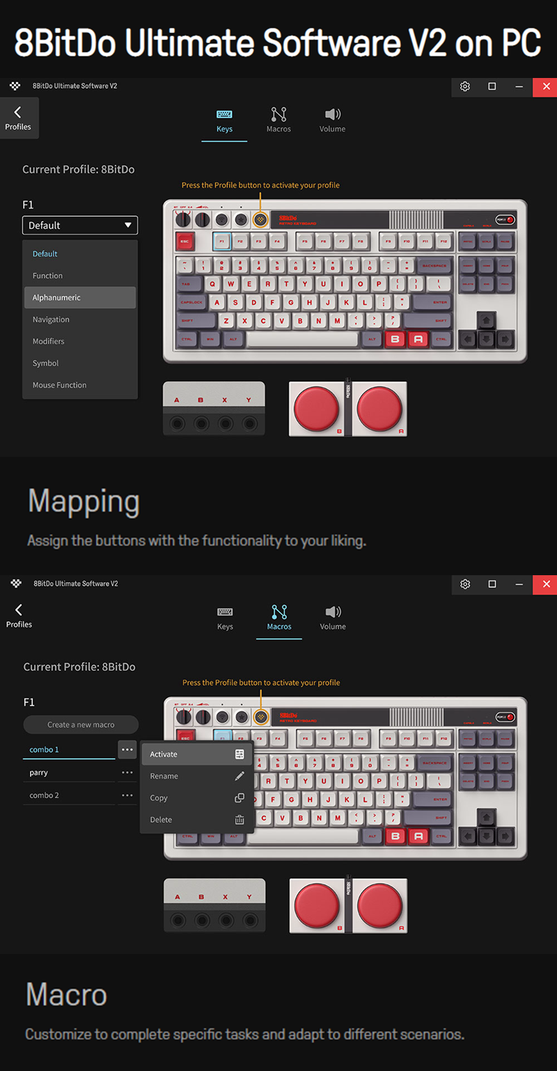 8bitdo Retro Mechanical Keyboard C64 Edition/M Edition/N Edition/Fami ...