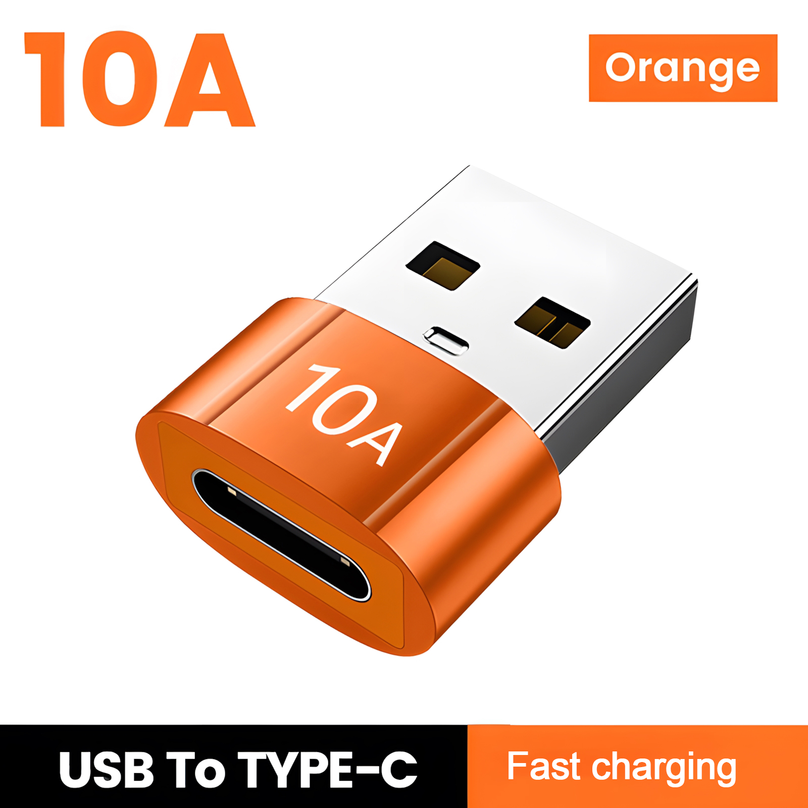 ตัวแปลง Usb เป็น Type-c 10A PD Fast Charge Converter, รองรับเสียงและส่งข้อมูล 1 ชิ้น | Shopee ...