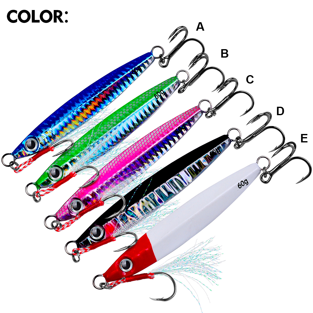 Proberos ใหม่ตกปลา Lure 10g/15g/20g/30g/40g Jigging Hook ตกปลา Spinner ...