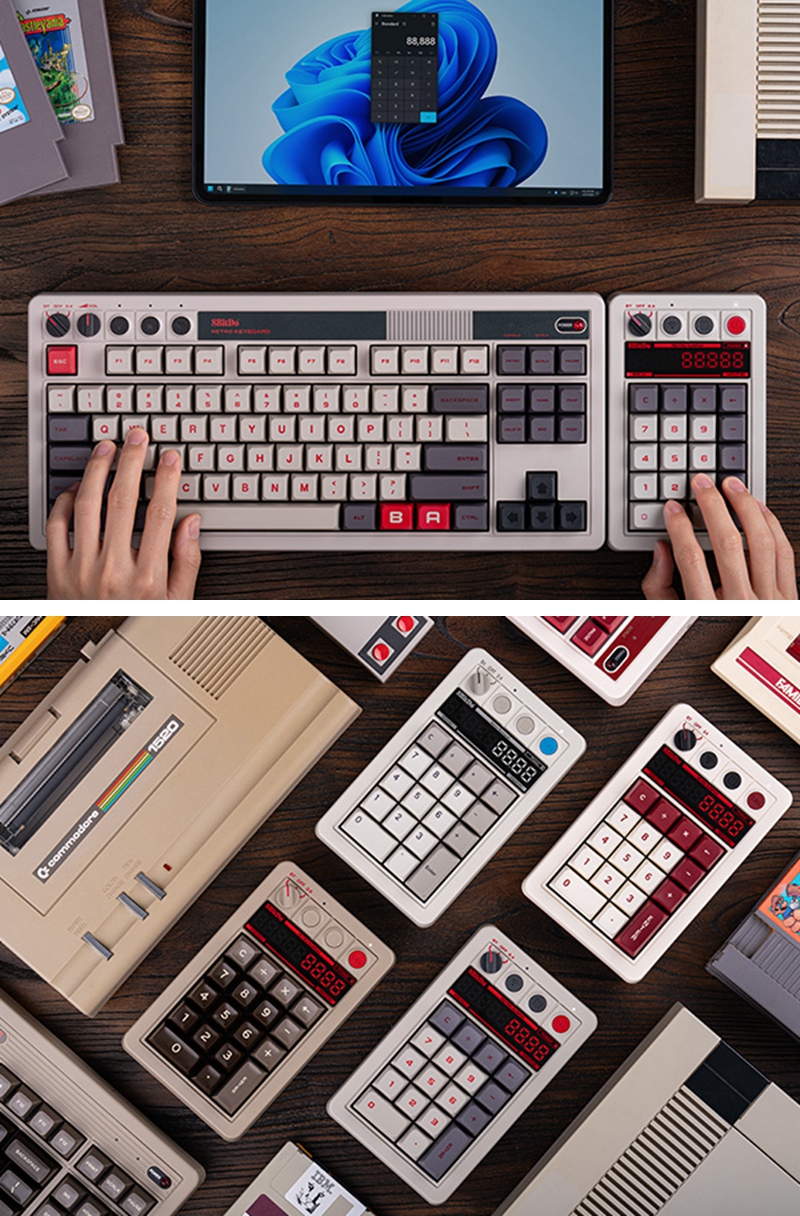 8bitdo Retro 18 Mechanical Numpad C64/M/N/Fami Edition ใช้งานร่วมกับ ...