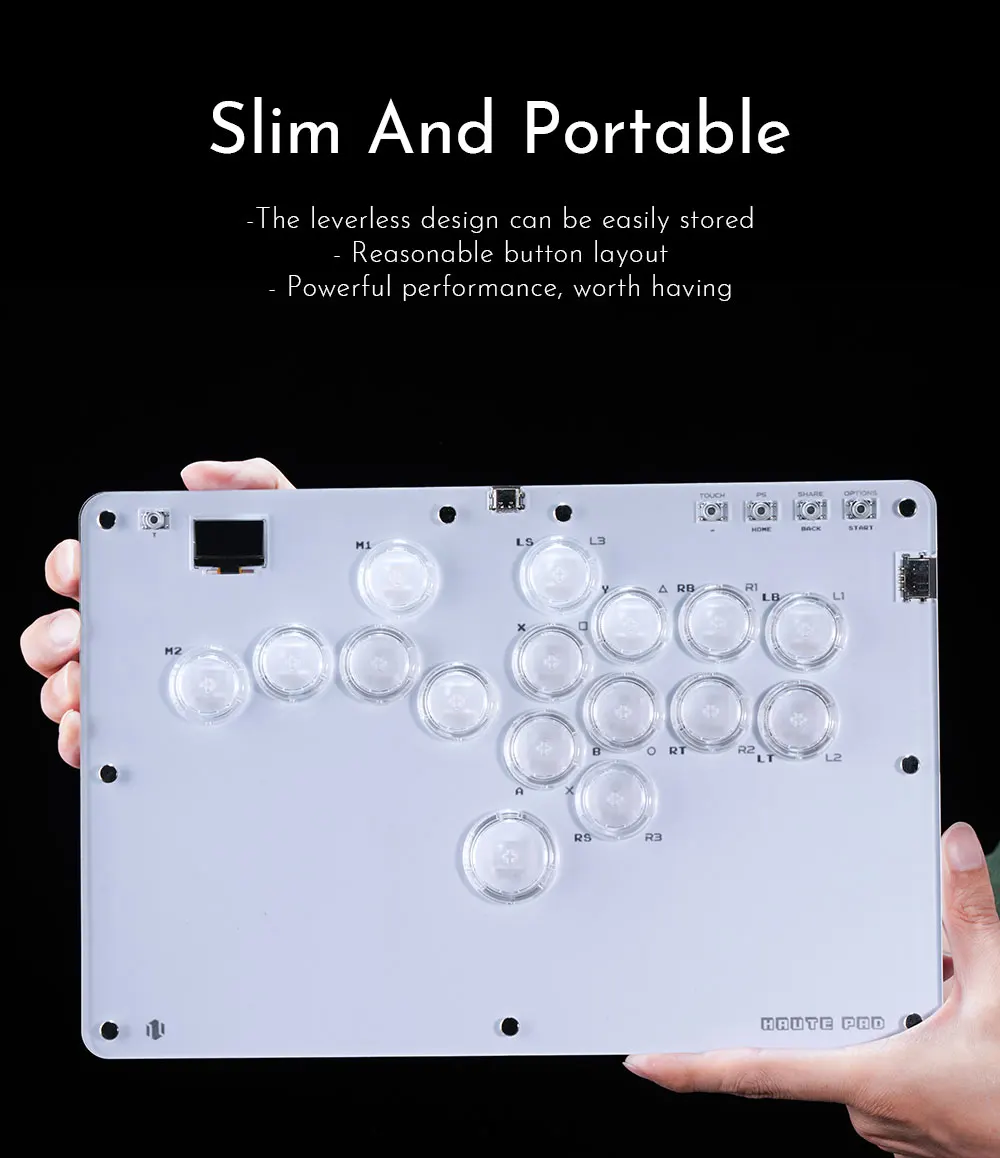 ⭐Haute42 R16 จอยสติ๊กอาเขต Hitbox Controller ปุ่มขอบ leverless อาเขต ...