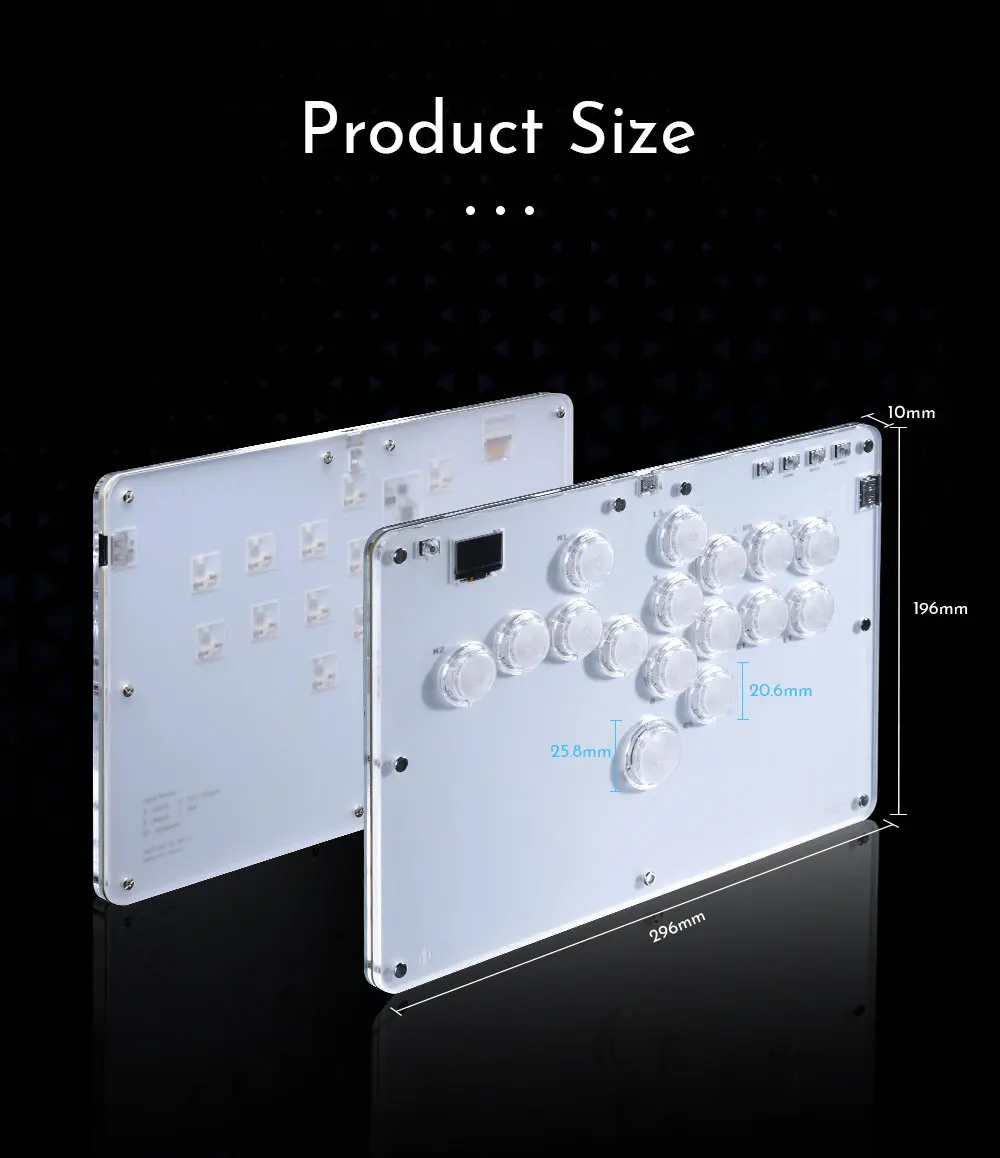 ⭐Haute42 R16 จอยสติ๊กอาเขต Hitbox Controller ปุ่มขอบ leverless อาเขต ...