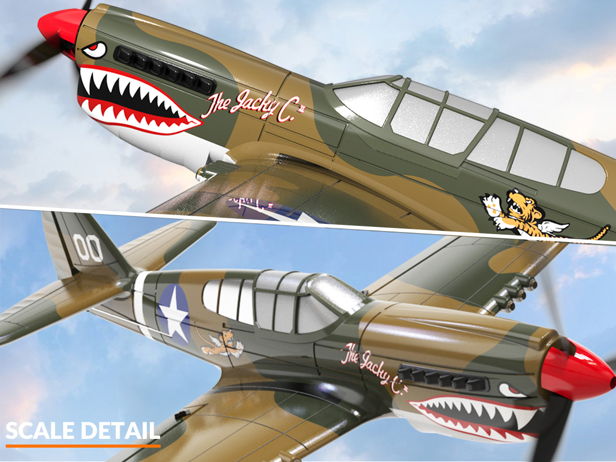 Volantex RC Airplane P40 Fighter Warhawk 2.4GHz 4CH EPP 6-Axis Gyro ...