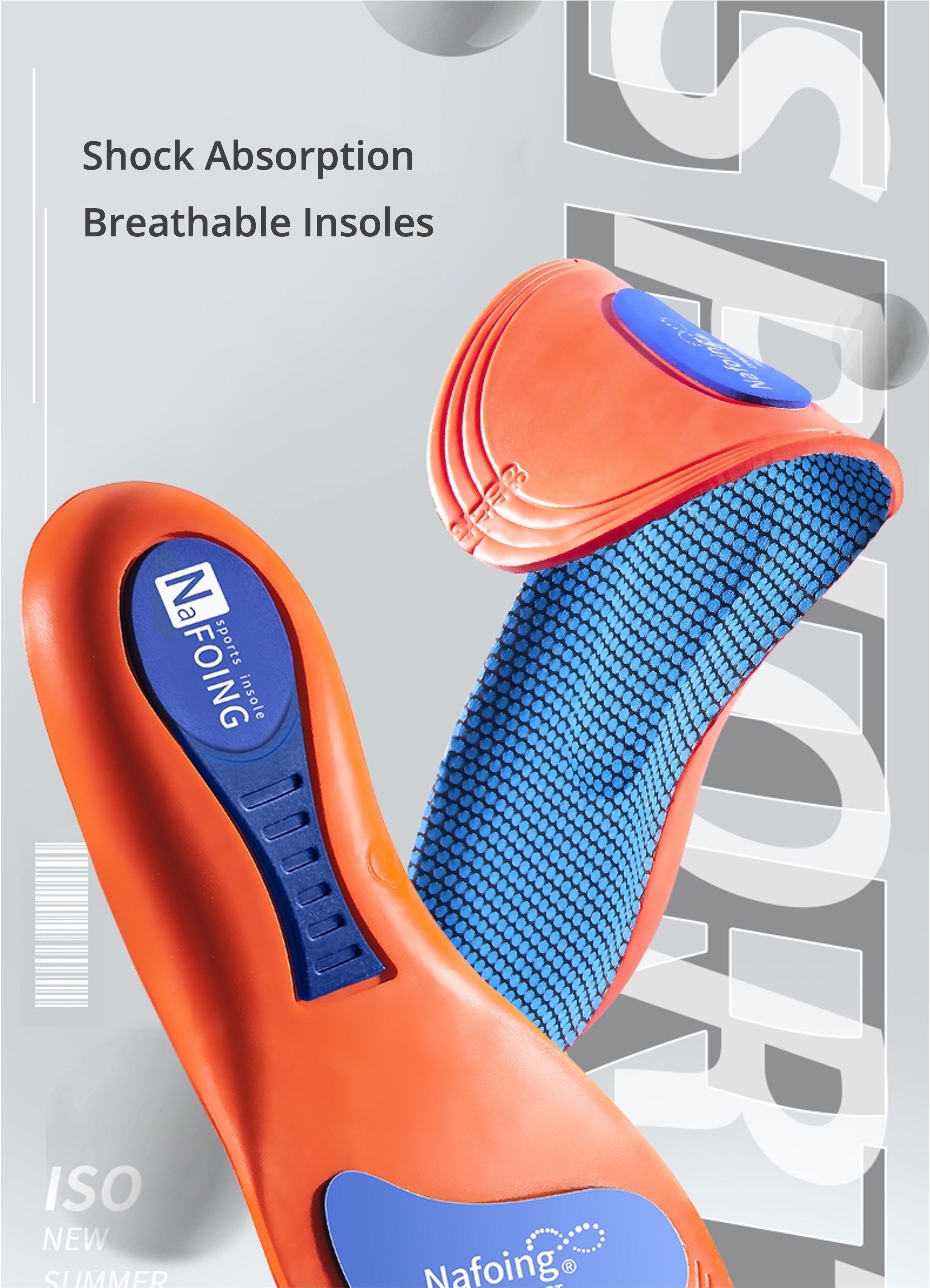 Sports Elasticity Insoles Shoes Sole Unisex Technology Breathable ...