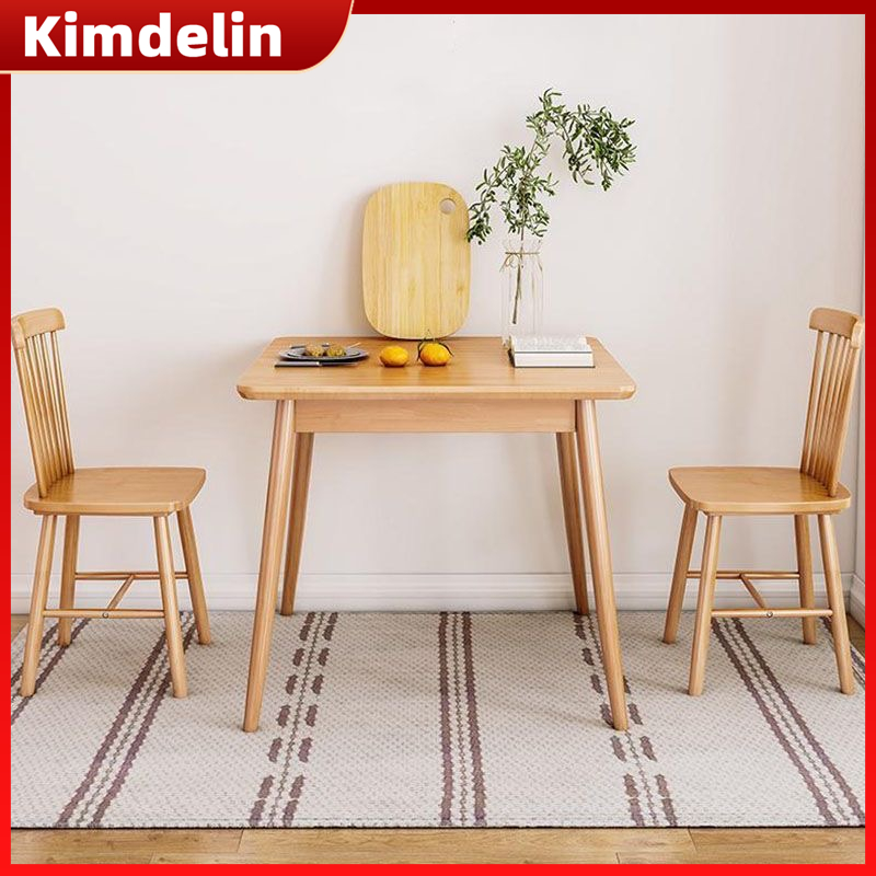 KIMDELIN คิมเดลิน โต๊ะรับประทานอาหารไม้พร้อมเก้าอี้ ,ขาโต๊ะไม้เนื้อแข็ง ...