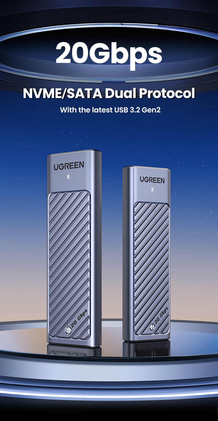 Ugreen M2 SSD กรณี M.2 NVMe SATA SSD Enclosure อะแดปเตอร์ 20Gbps USB 3. ... Ugreen M2 SSD กรณี M.2 NVMe SATA SSD Enclosure อะแดปเตอร์ 20Gbps USB 3. ...