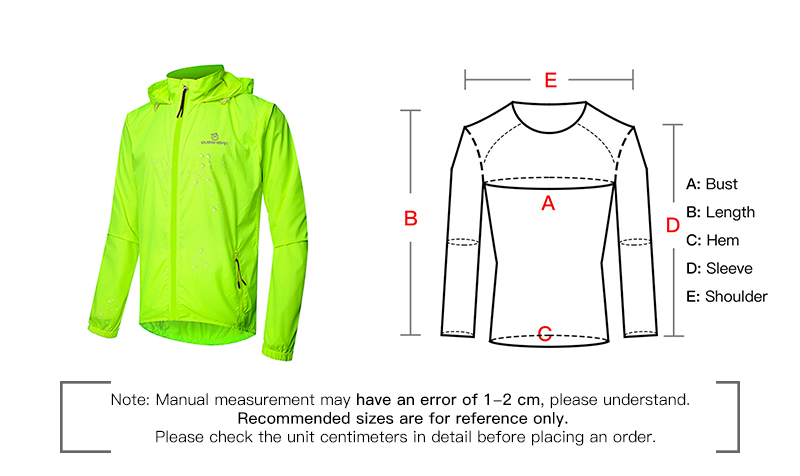 Queshark เสื้อแจ็คเก็ตปั่นจักรยานแขนยาวสะท้อนแสงกันน้ํากันลมสําหรับ ...