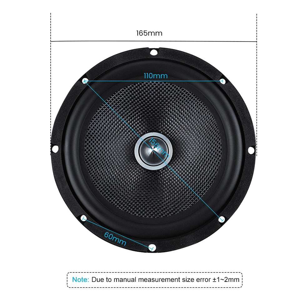 Aiyima 6.5 นิ้วเสียงรถ Midrange Bass ลําโพง 40W แก้วไฟเบอร์ Bullet Woofer ลําโพง DIY เสียงระบบ ...