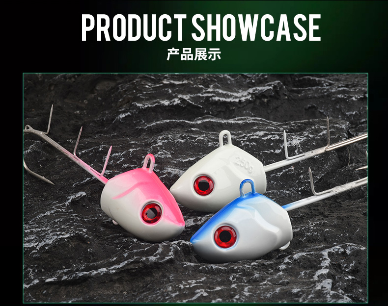 TEASER【J69】Tenya Hairpin Jigging Lure 80g-300g Night Glow Double Hook ...