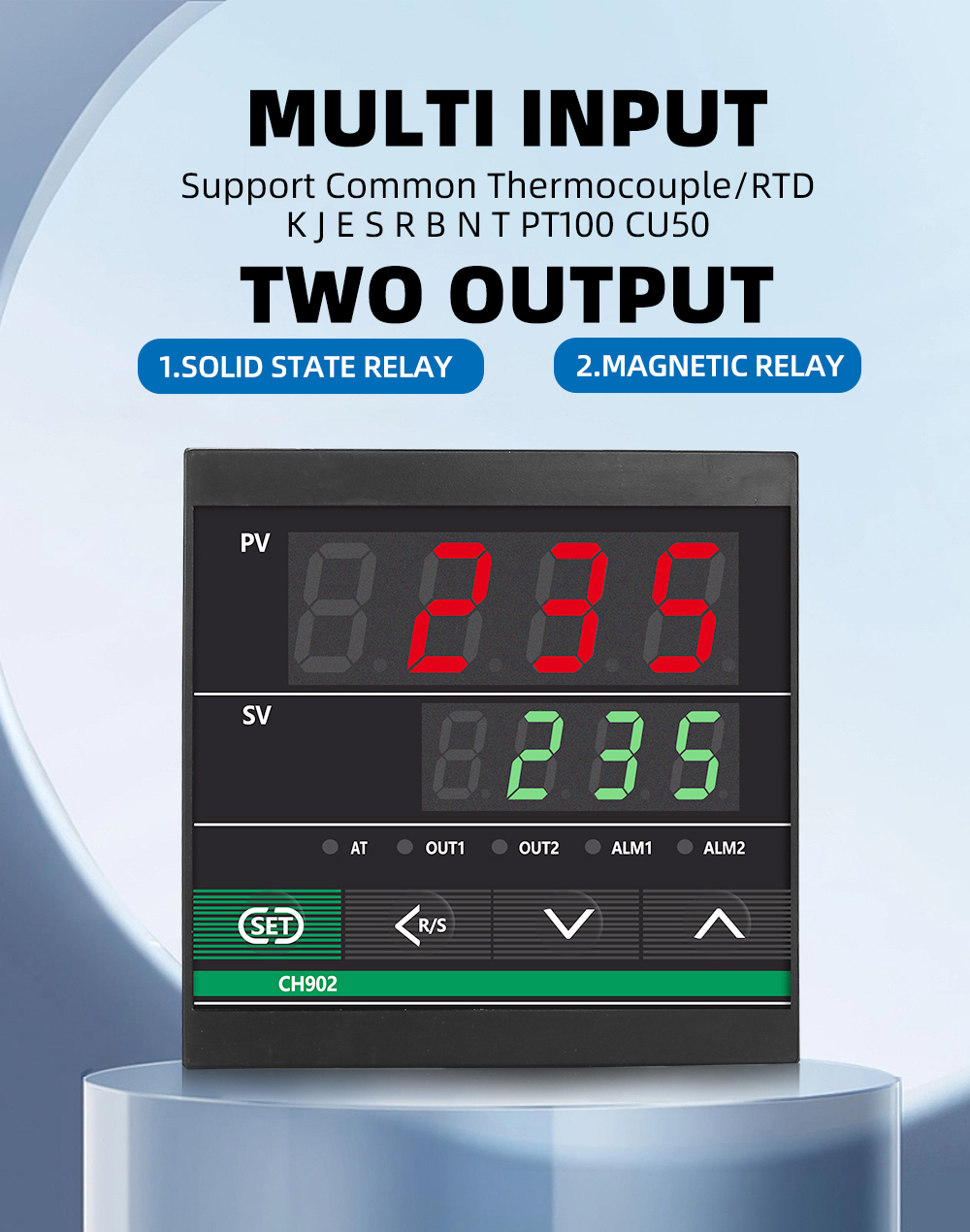 Dual Relay Output PID Temperature Controller Digital Thermostat CH102 CH402 CH702 CH902 AC110V ...