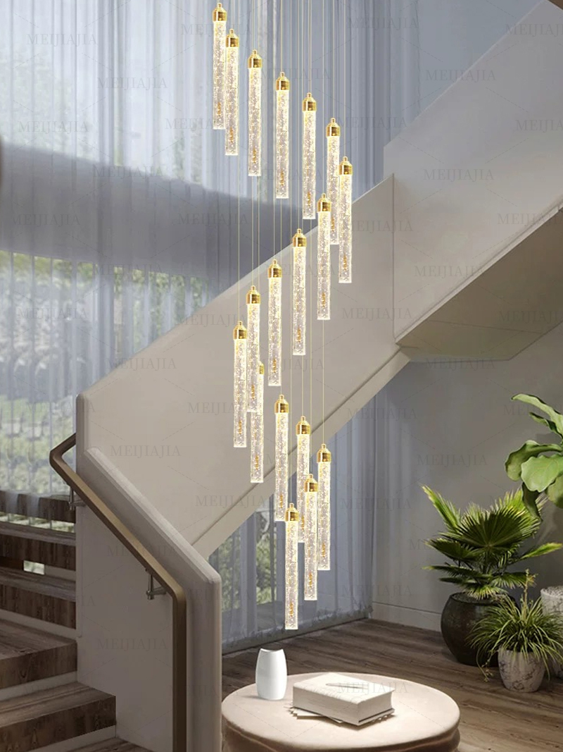 โคมระย้าอพาร์ทเมนท์หรูหราแสงนอร์ดิก LED คริสตัลเรียบง่ายห้องนั่งเล่นโคม ...