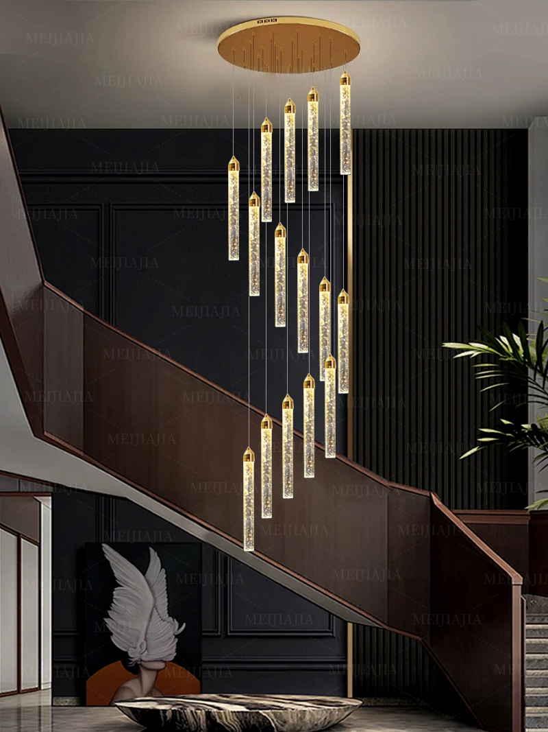 โคมระย้าอพาร์ทเมนท์หรูหราแสงนอร์ดิก LED คริสตัลเรียบง่ายห้องนั่งเล่นโคม ...