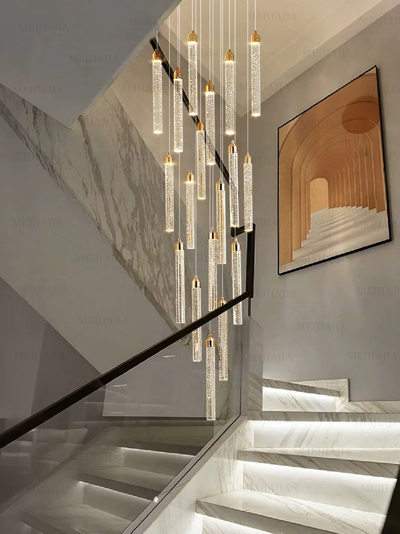 โคมระย้าอพาร์ทเมนท์หรูหราแสงนอร์ดิก LED คริสตัลเรียบง่ายห้องนั่งเล่นโคม ...