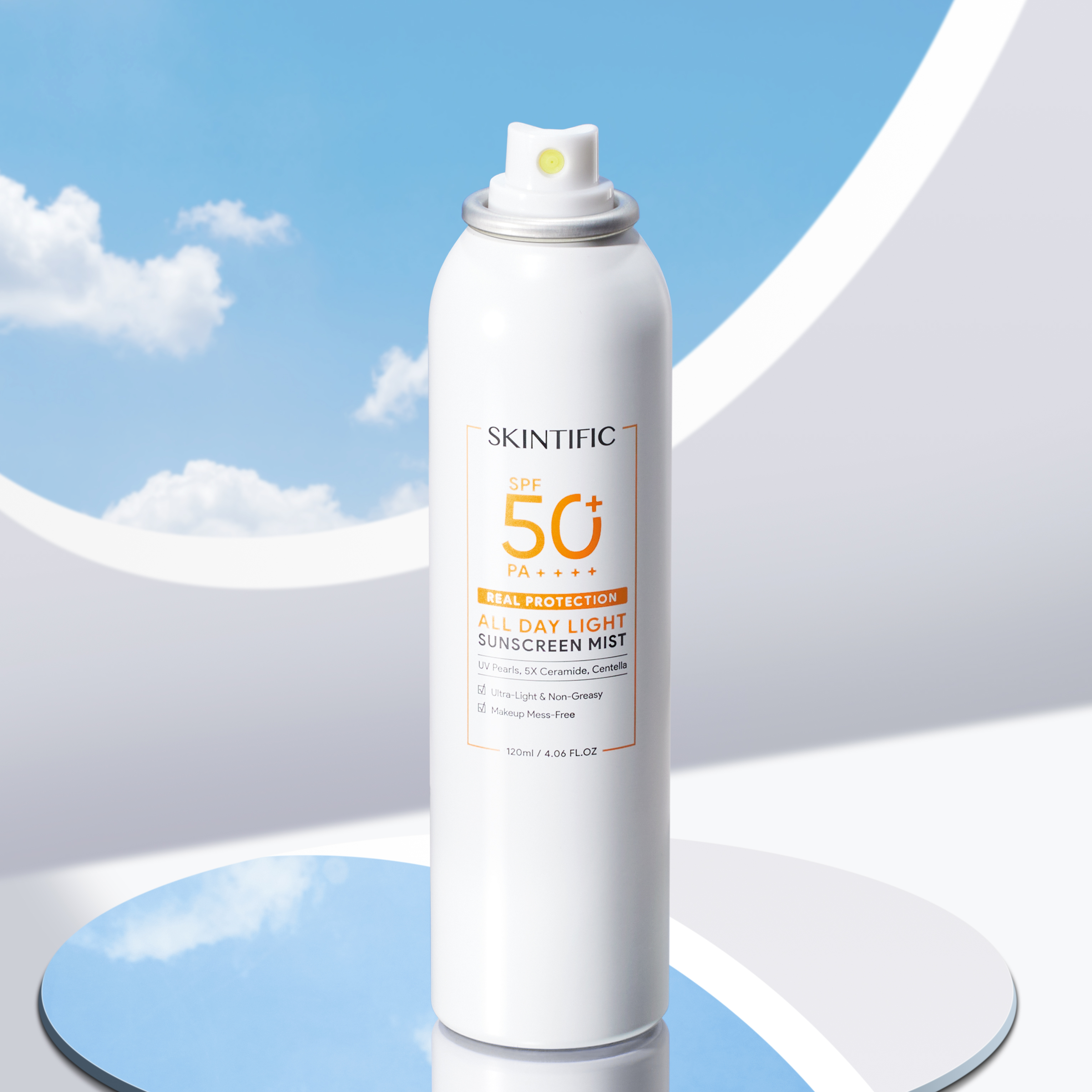 SKINTIFIC SUNSCREEN SPRAY SPF50+ PA++++ | สเปรย์กันแดดพกพา ฉีดซ้ำได้ ...