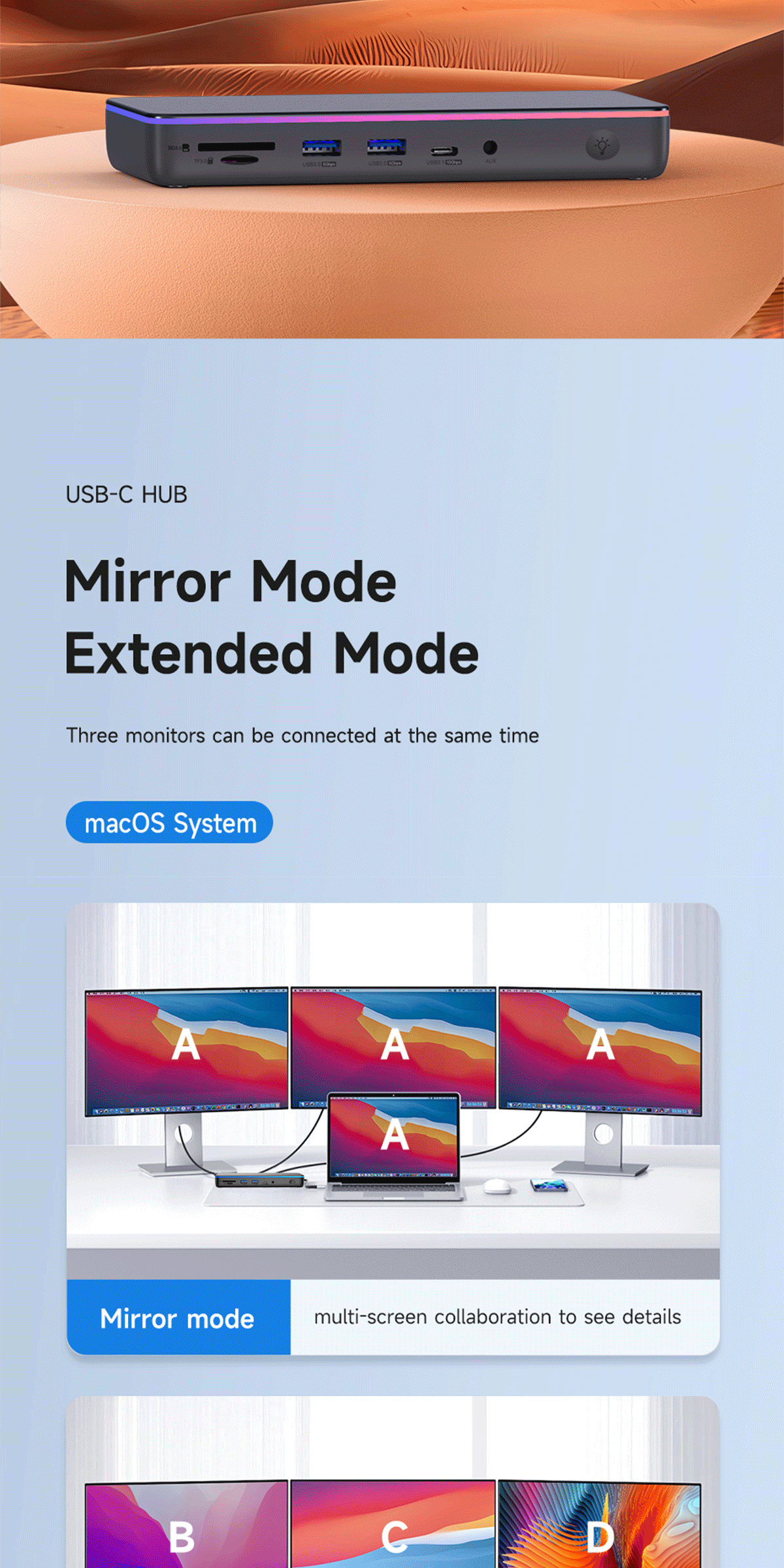 Hagibis DisplayLink Docking Station สําหรับ MacBook M1/M2/Windows ...