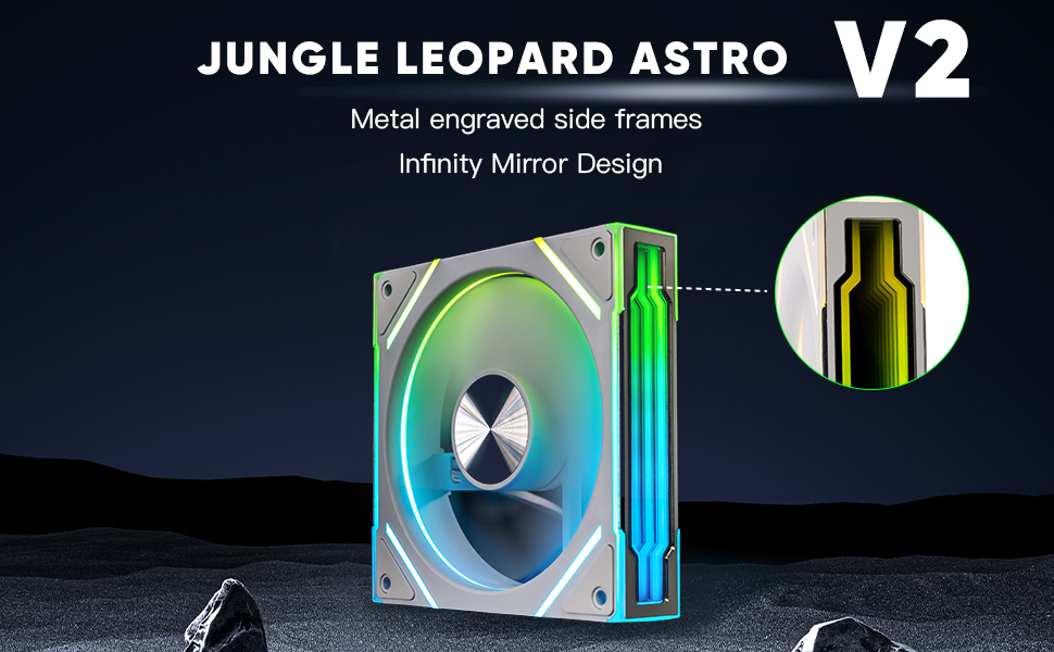 Jungle Leopard Astro V2 ARGB CPU พัดลม 120 มม.แกน CD รูปแบบด้านข้าง ...