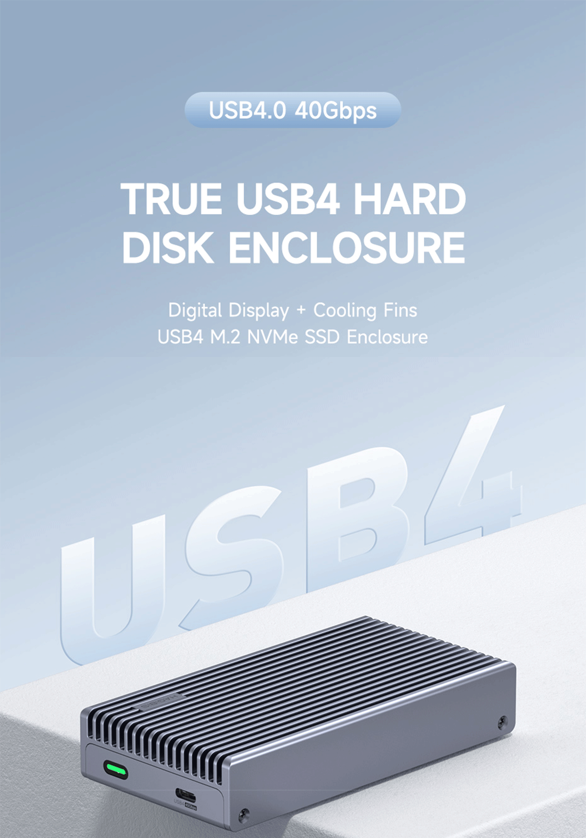 Hagibis 40Gbps USB4 M.2 NVMe SSD Enclosure จอแสดงผล LED USB4 สําหรับ ...
