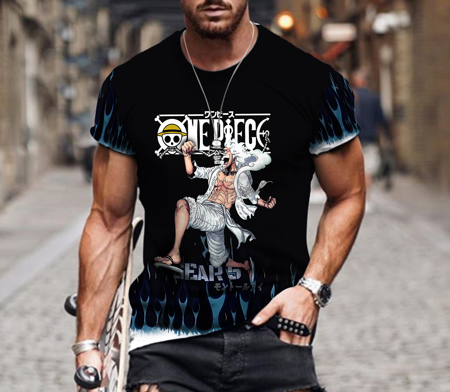 อะนิเมะ One Piece Luffy Unissex Men Tshirt | Shopee Thailand
