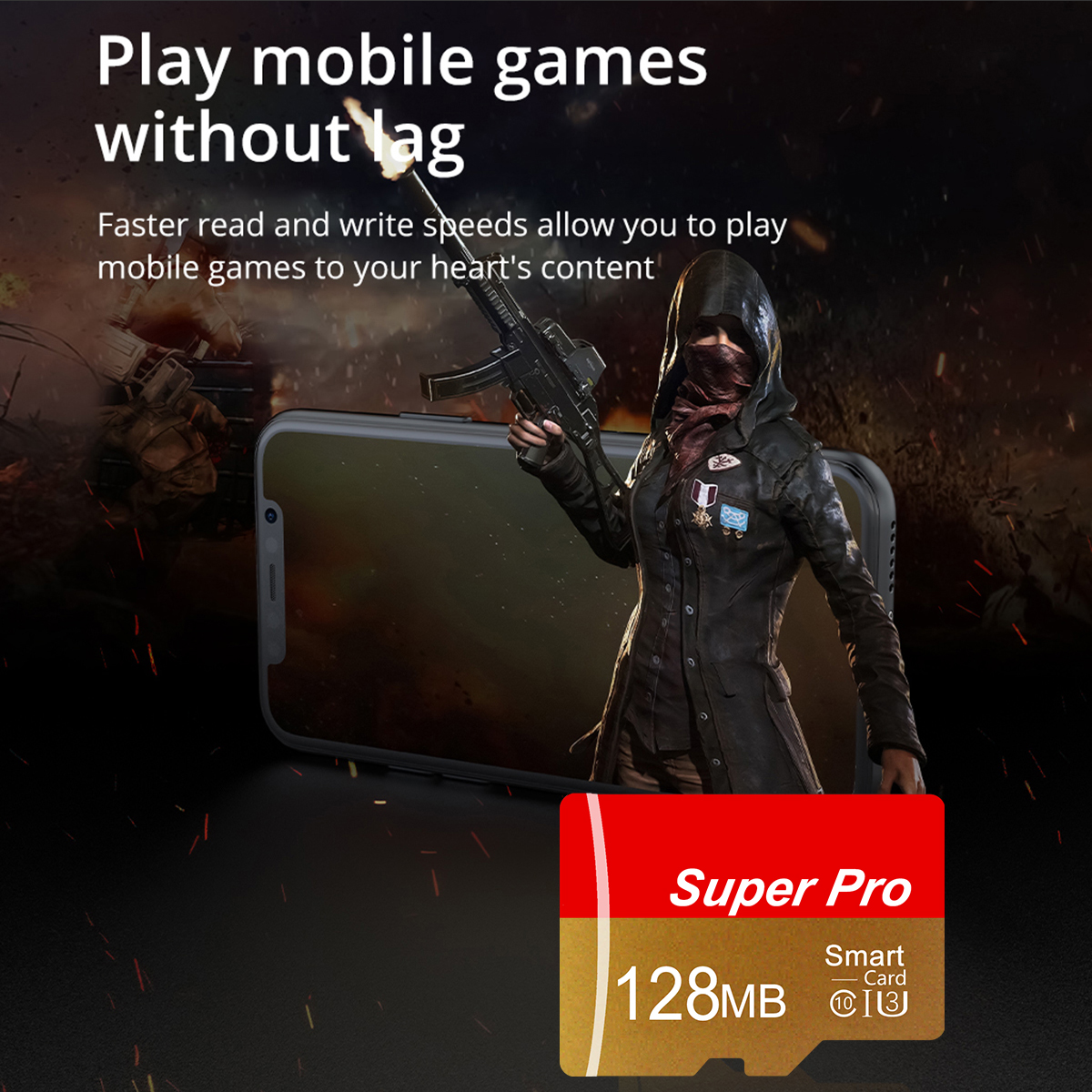 การ์ดหน่วยความจำ Micro TF Flash 128MB - SUPER PRO Mini SD Card | Shopee ...