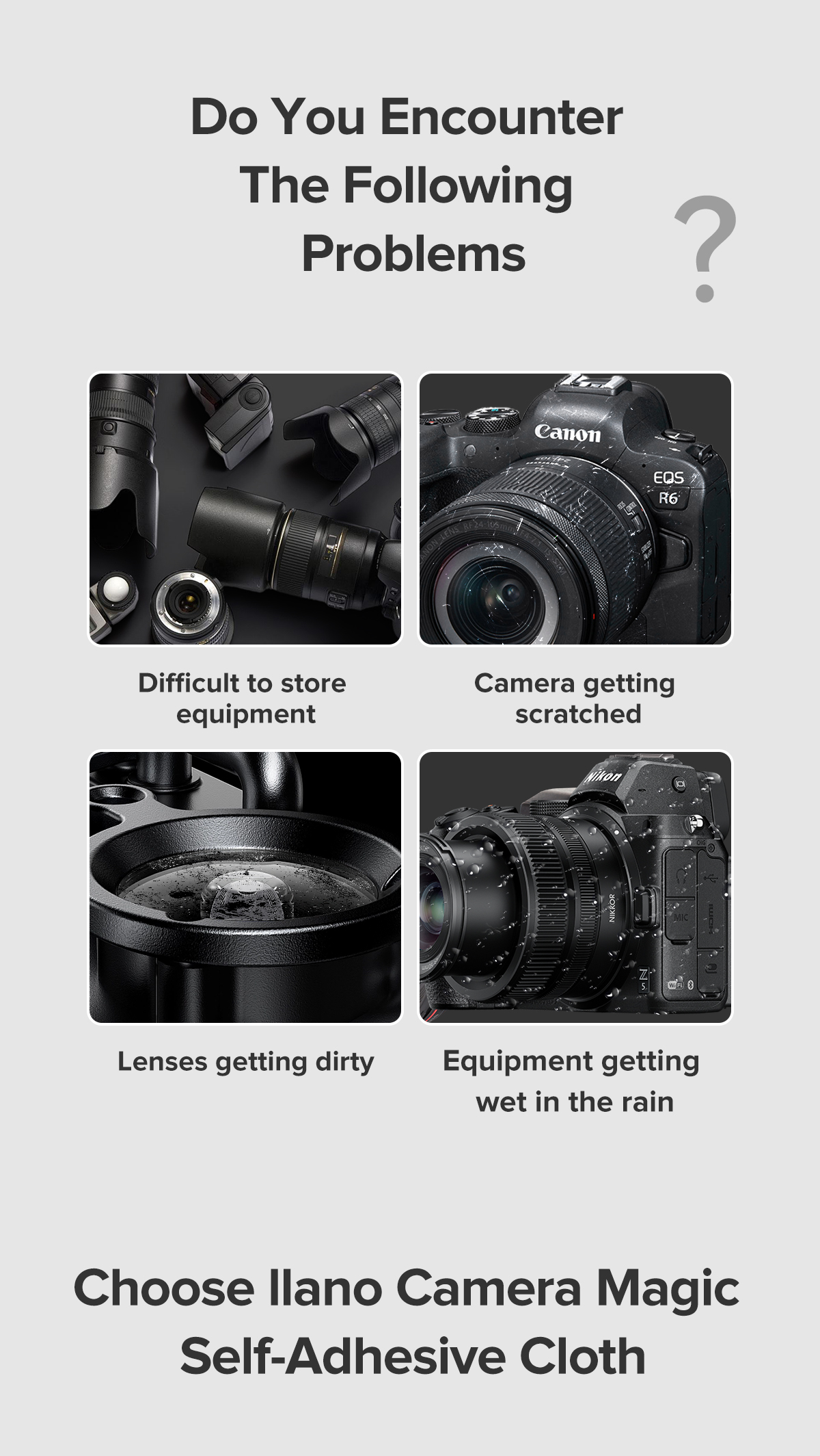 Llano Protective Magic Self-Adhesive Cloth Protective Wrap Lens Camera ...