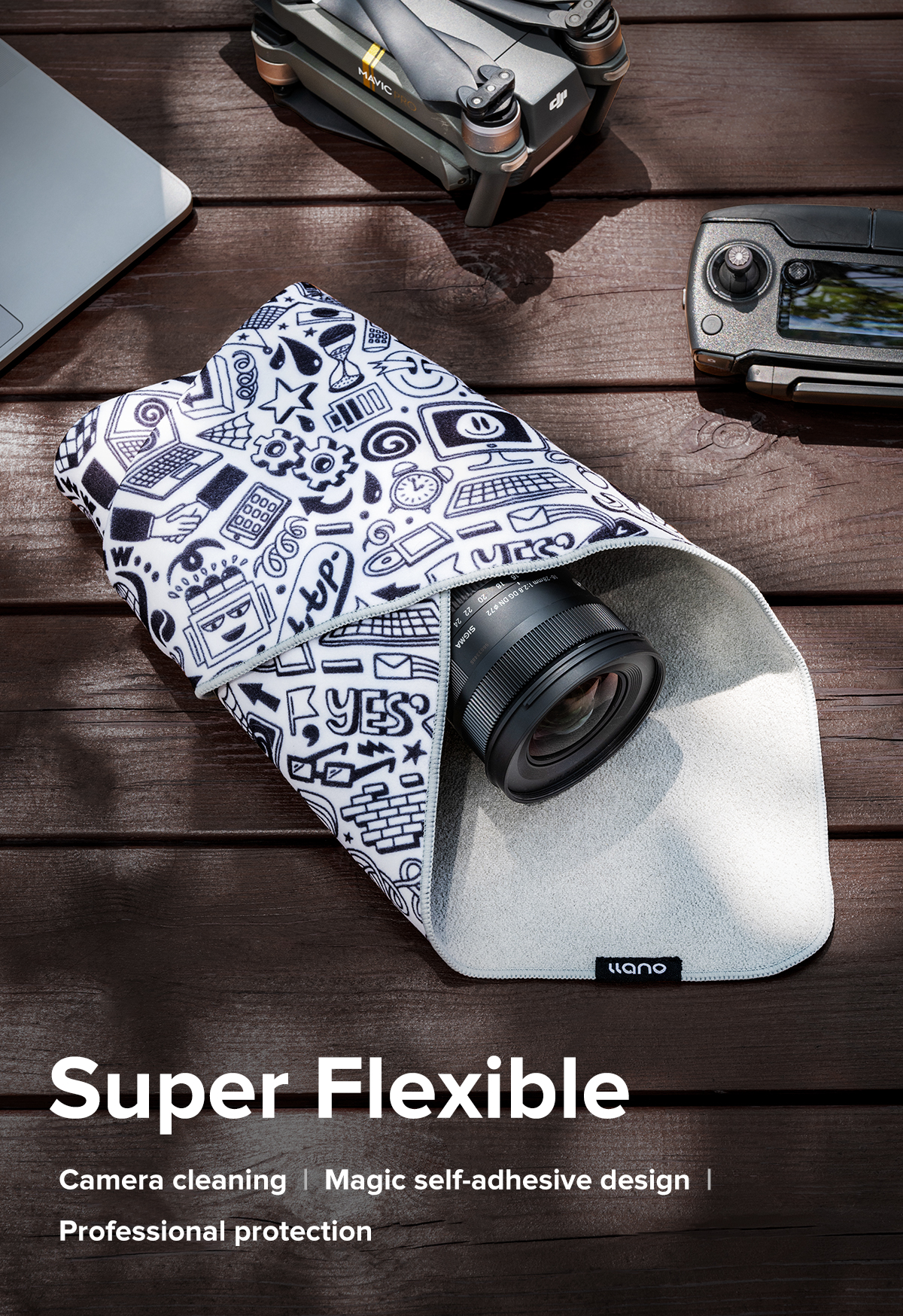 Llano Protective Magic Self-Adhesive Cloth Protective Wrap Lens Camera ...