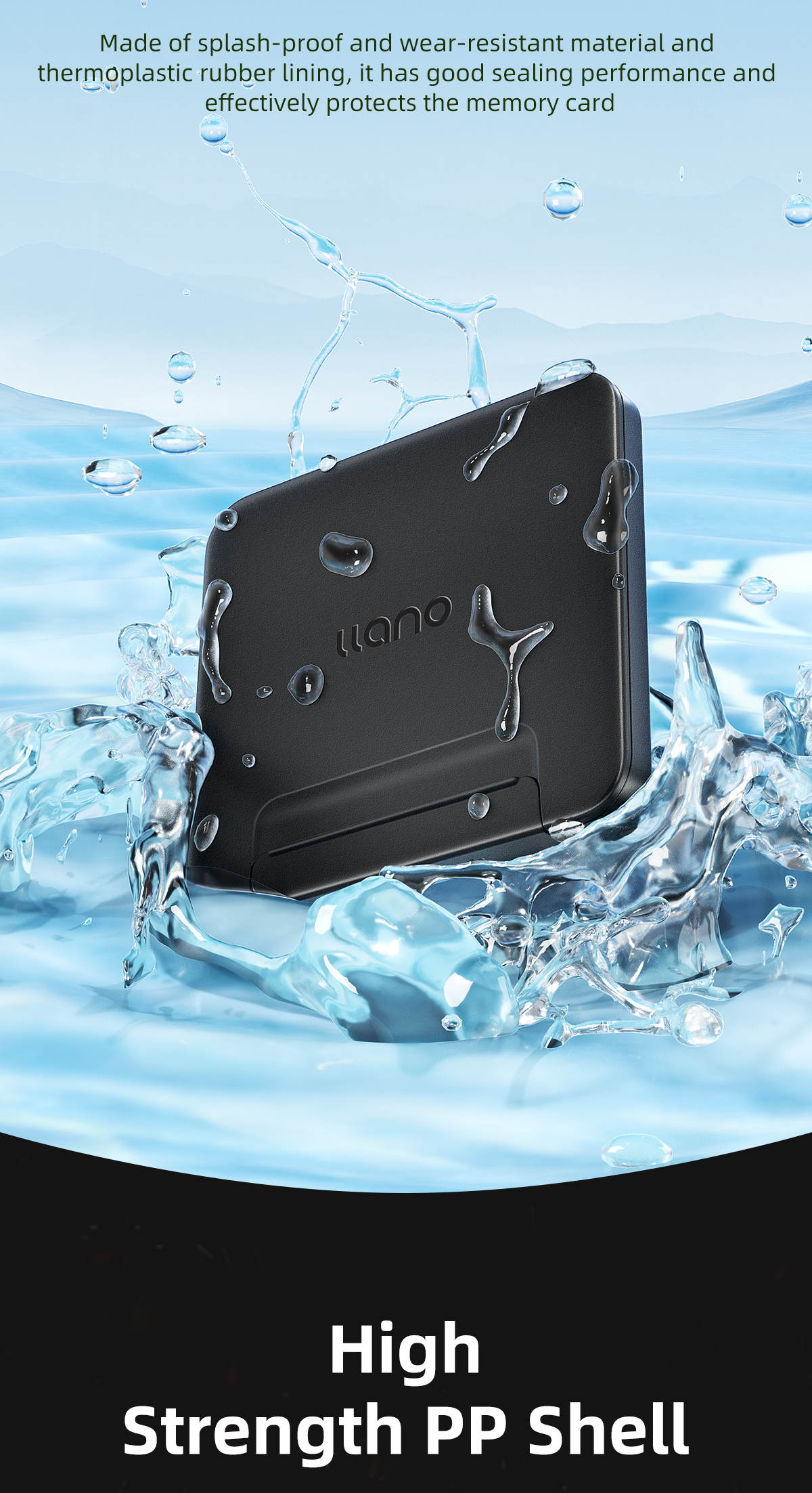 Llano Card Case Holder กันน้ําและป้องกันการกระแทกการ์ดหน่วยความจํา ...