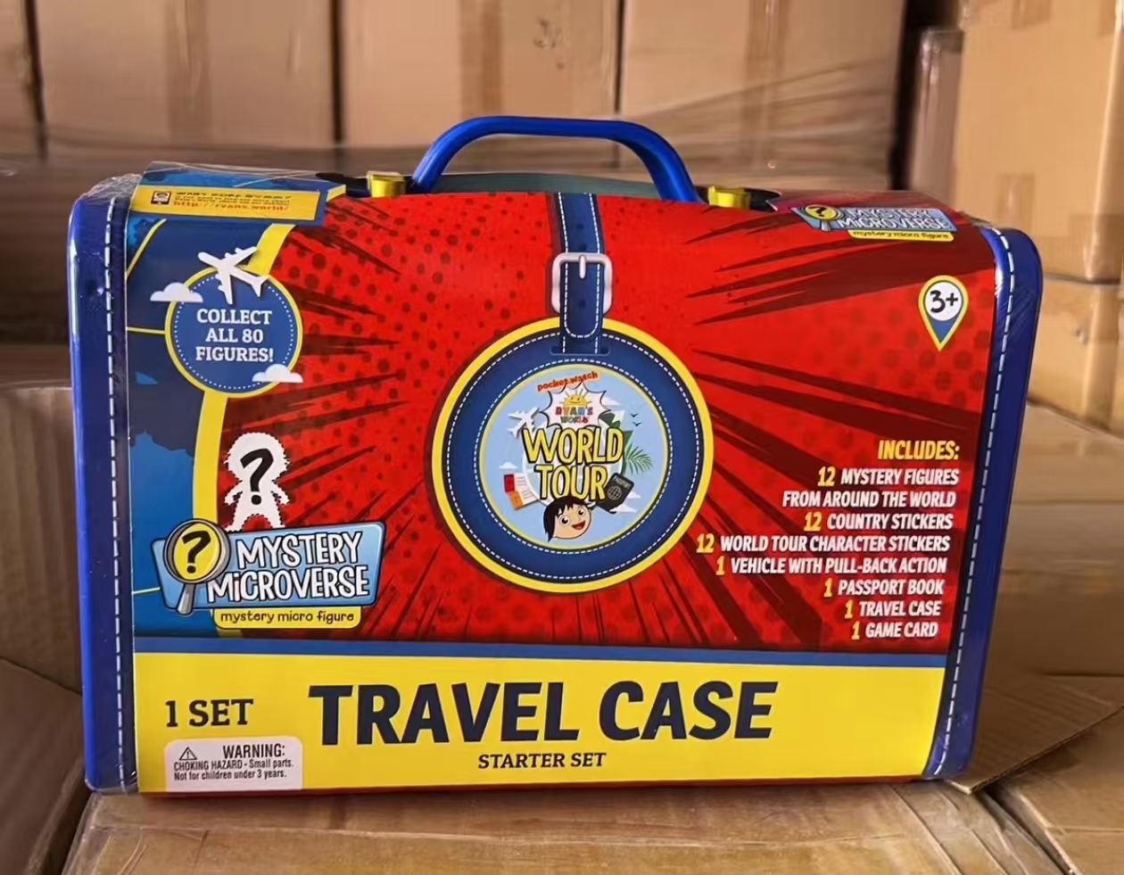 RYAN'S WORLD Tour Suitcase Includes 12 Micro Figures, Exclusive Vehicle ...