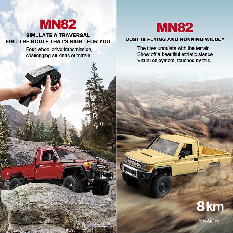 พร้อมสต็อก MN รุ่น MN82 PRO 1:12 RC รถ 2.4G 4WD Off-Road รถบรรทุกรุ่น ...