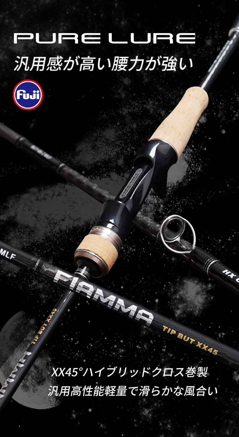Purelure FIAMMA Cork Handle Spinning Rod Casting Combo High Carbon ...