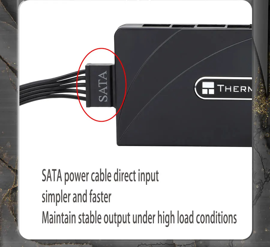 Thermalright PWM Fan Hub ARGB Hub 10-Port 4 Pin PC Fan Controller 12V Fan Hub, Strong Paste ...