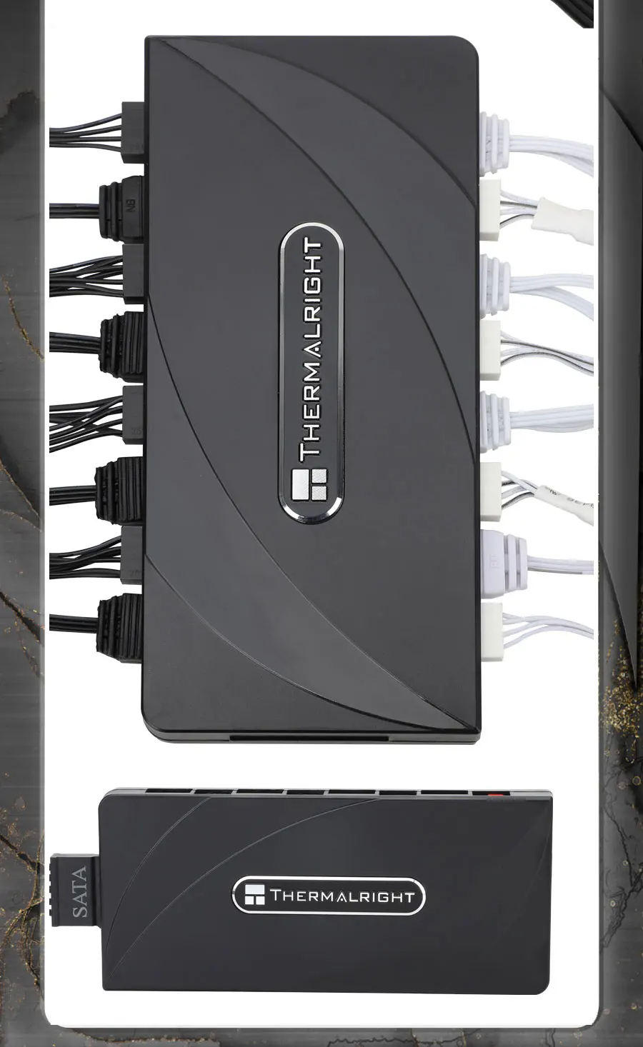 Thermalright PWM Fan Hub ARGB Hub 10-Port 4 Pin PC Fan Controller 12V Fan Hub, Strong Paste ...