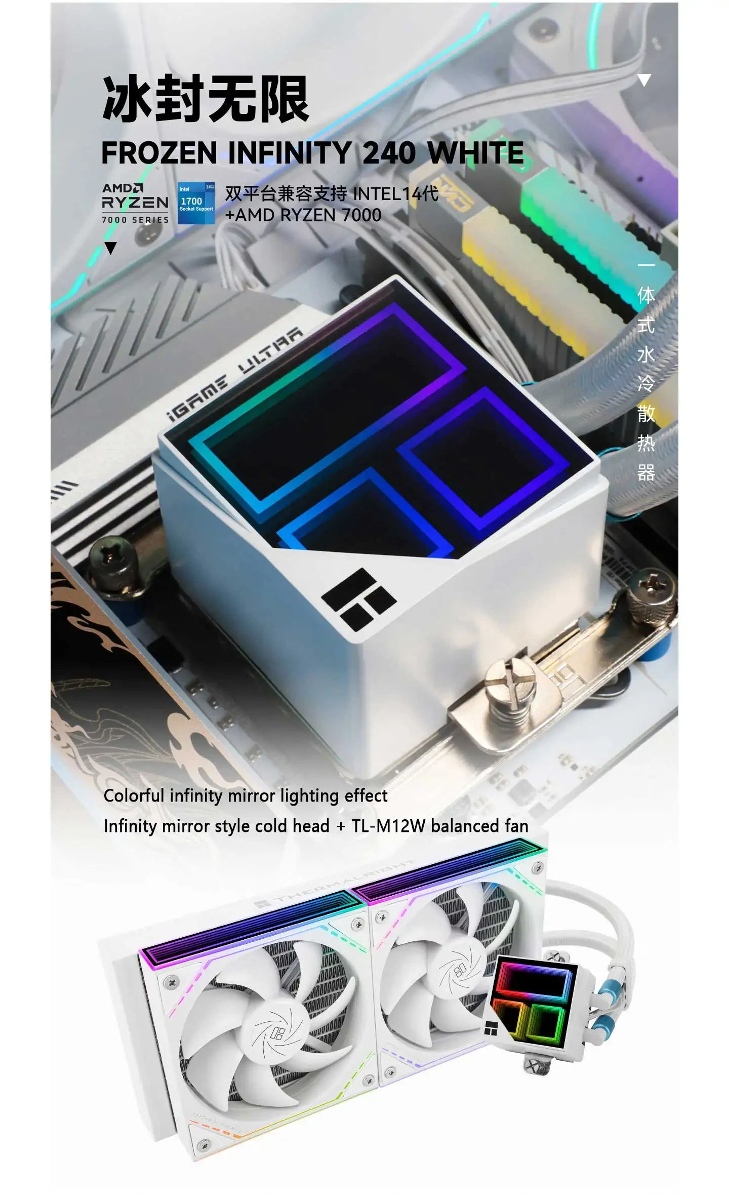 Thermalright Frozen Infinity 240/360 Liquid CPU Cooler พัดลม PWM ...