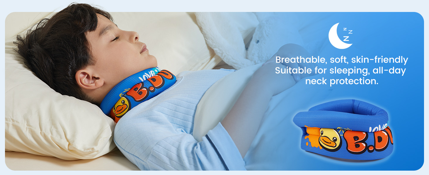 VELPEAU Kids Soft Neck Collar Brace for Posture- Cute B.Duck Foam ...