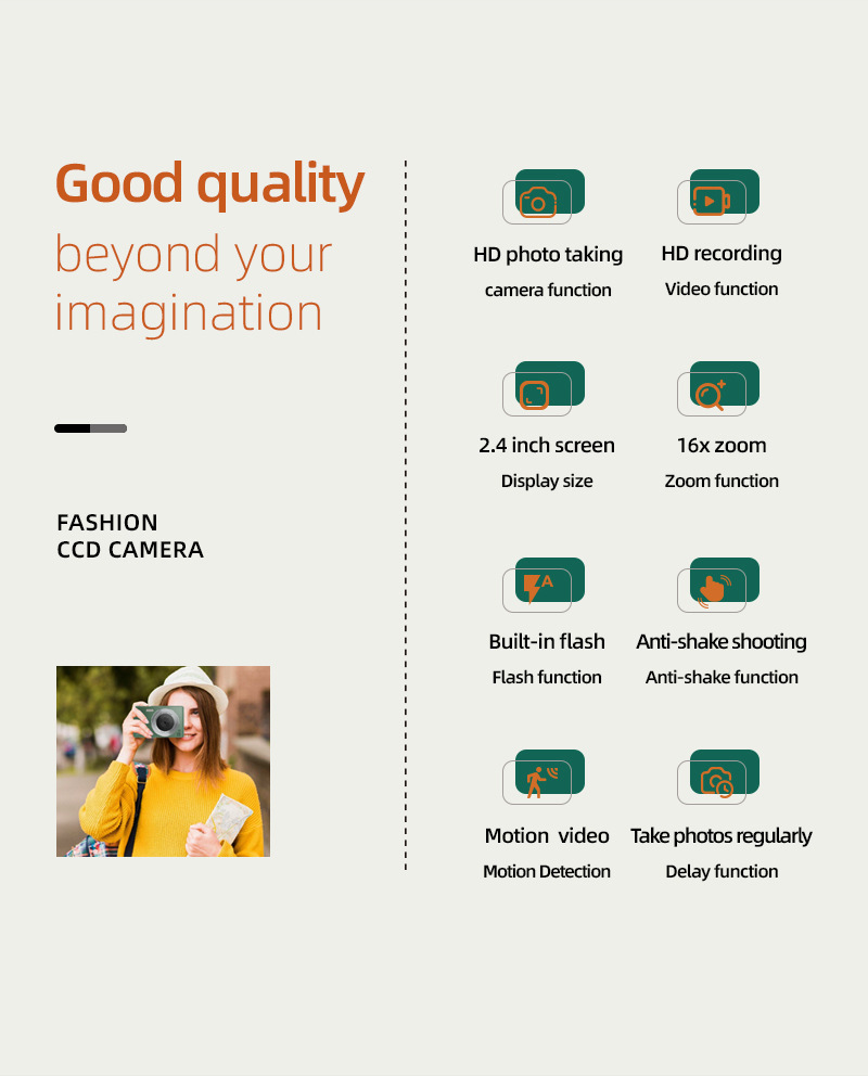 Ymx H15 Mini Digital Camera, Full HD 48MP Video 4K Digital Camera พร้อม ...