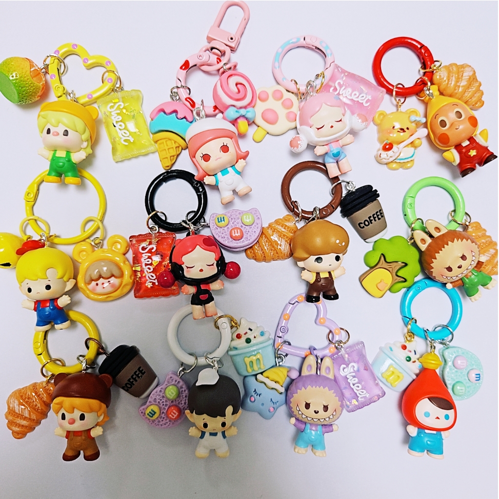 Pop Mart pop bean พวกกุญแจ พวงกุญแจ พวงกุญแจ crybaby พวงกุญแจ pop bean ...