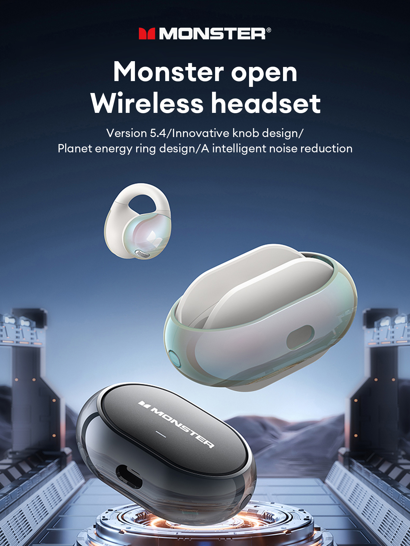 Monster AC600 หูฟังบลูทูธอัจฉริยะตัดเสียงรบกวนไฮไฟสเตอริโอกันน้ําอายุ ...