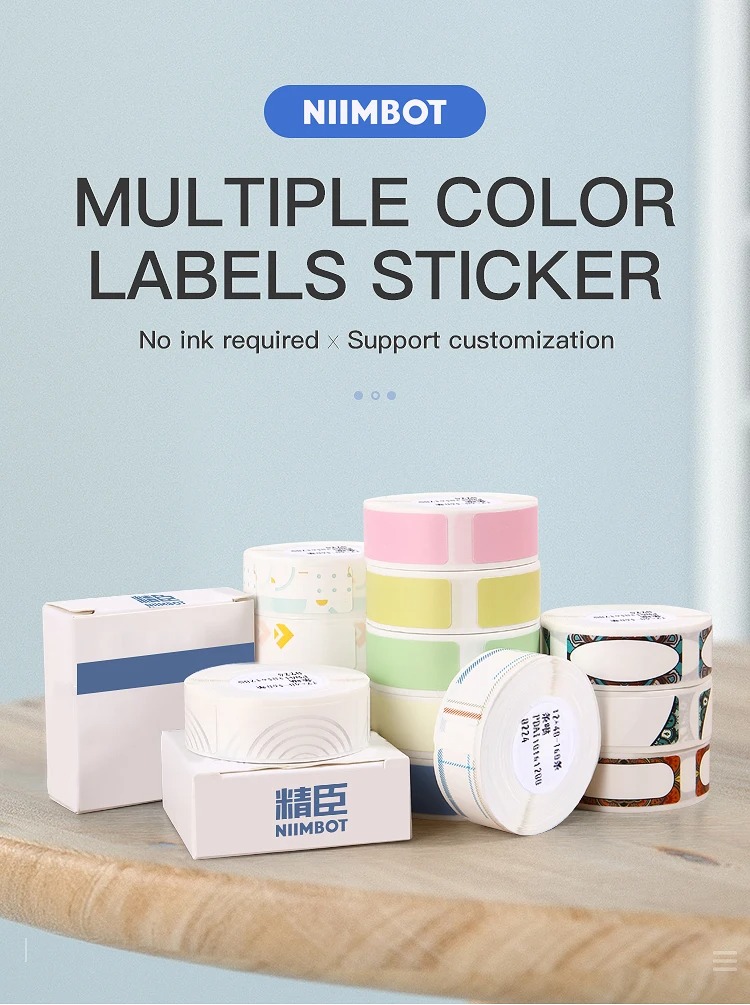 Niimbot D11 D101 D110 Label Sticker Paper Roll - White 1 Roll ...
