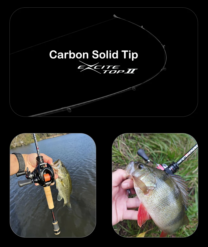 Purelure ใหม่ CEDAN Solid Tip Bass Rod 36T คาร์บอนหล่อเบ็ดตกปลาปั่น Baitcasting 2.5g-12g Fast ...