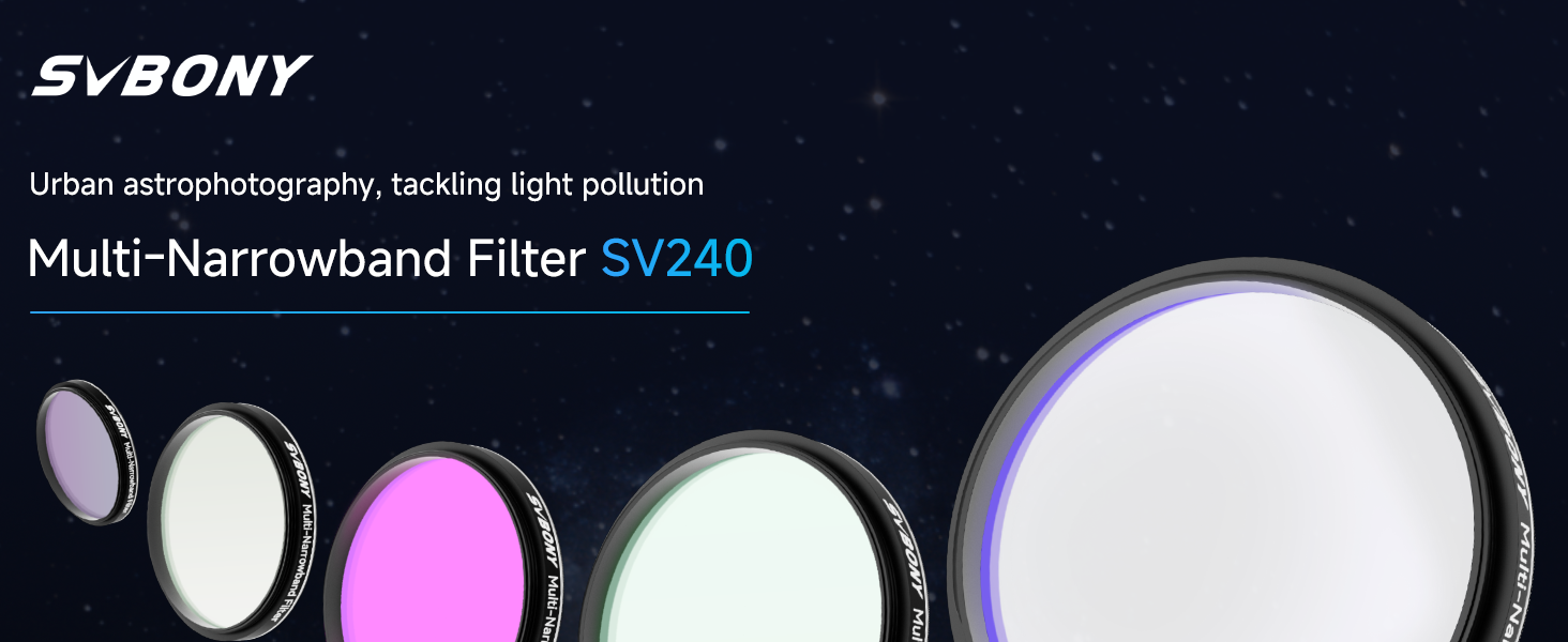 Svbony SV240 Multi-Narrowband Filter NIR Near-infrared Light Pollution ...